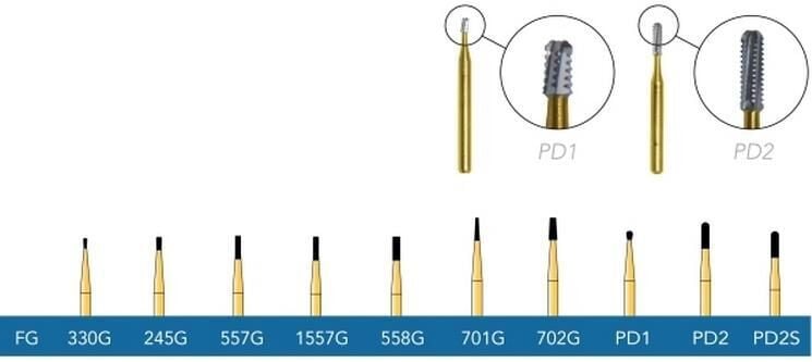 Crown Cutting Carbide Burs, Prestige Dental Products