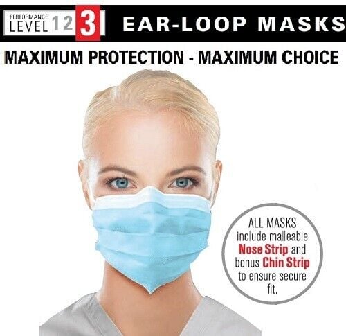 Ear-Loop Masks Level 3, Prestige Dental Products