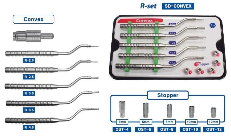 Osteotome Concave R-Set, Bone Grafting Dental Implant
