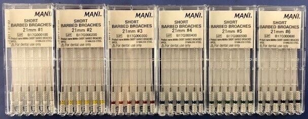 Mani Barbed Broaches Endo Handfile, Prestige Dental Products